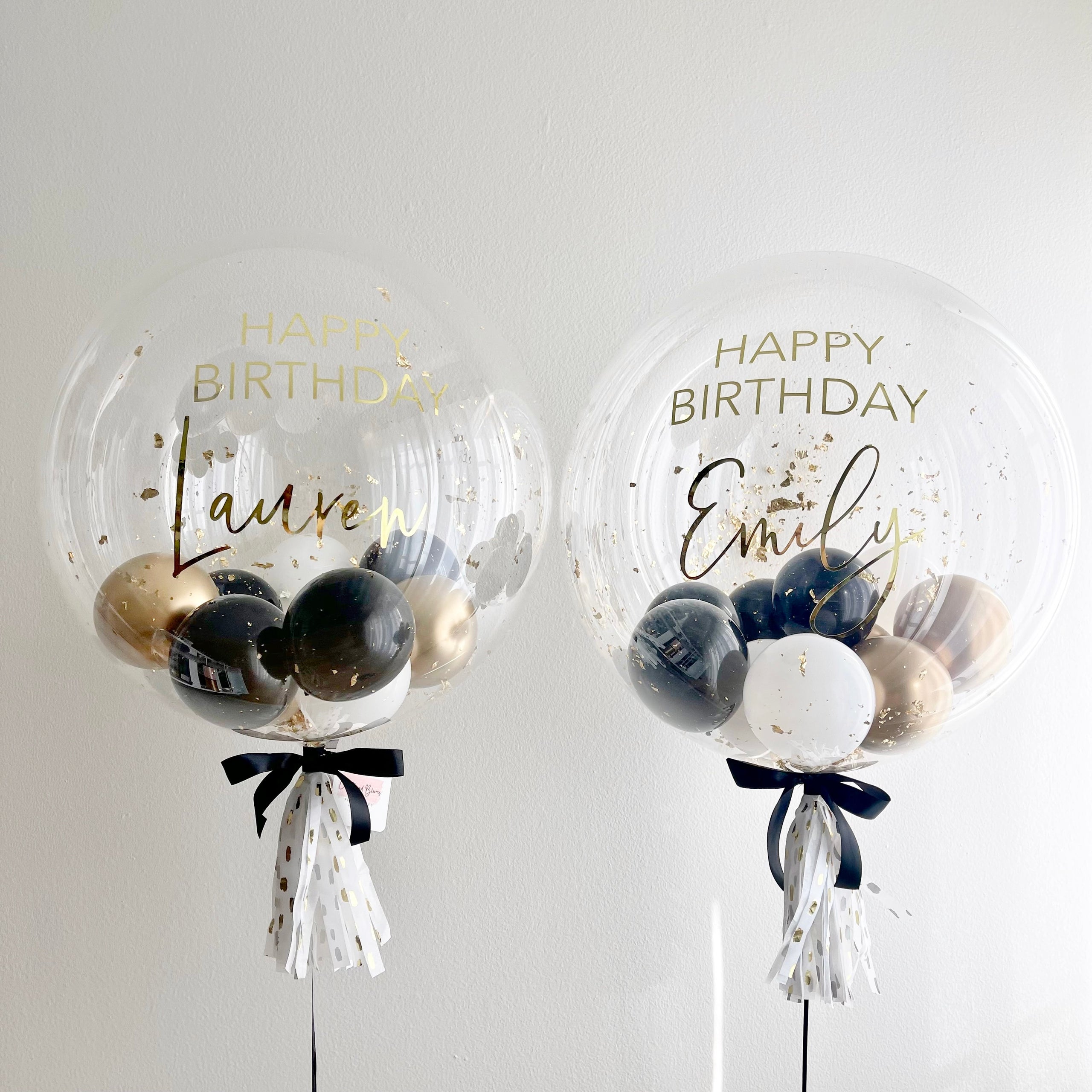 Personalized Bubble Balloon | Confetti and Blooms